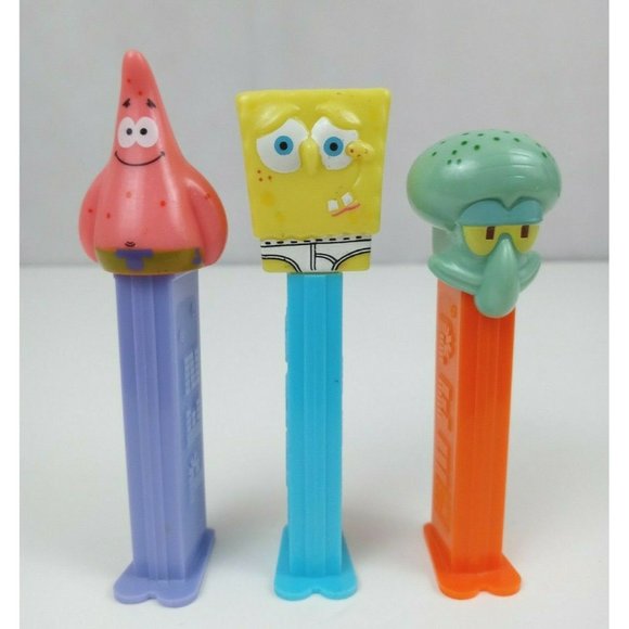 PEZ | Toys | Vintage Lot 3 Of Spongebob Pez Dispensers Spongebob ...